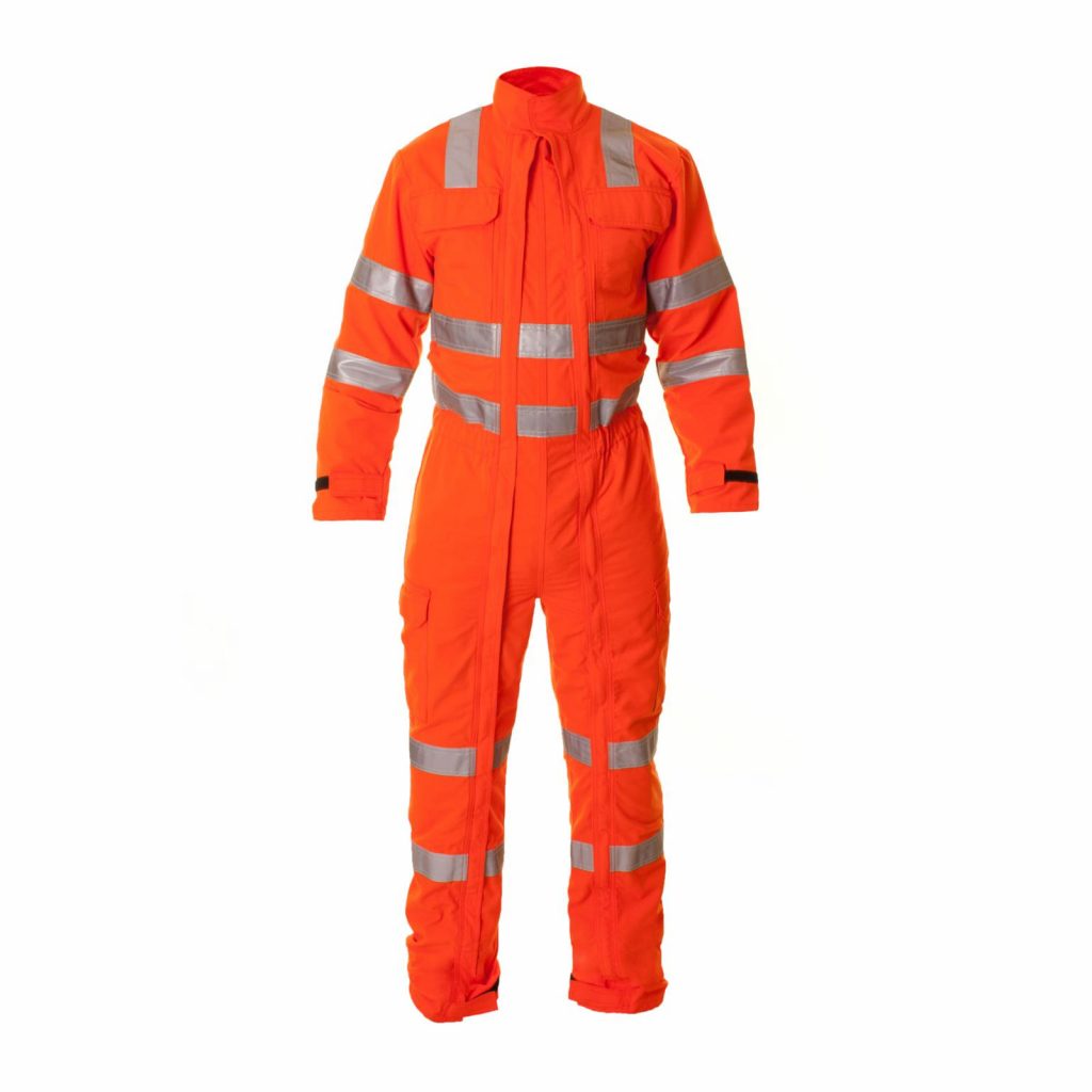 Hi Vis Orange Thermguard Rail Coverall (HV6194) - Spartan Safety
