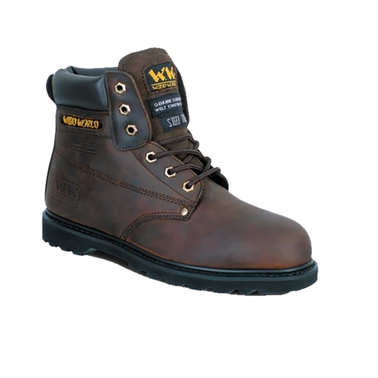 Brown Leather Safety Boot with Dual Density Sole & Midsole - Spartan Safety